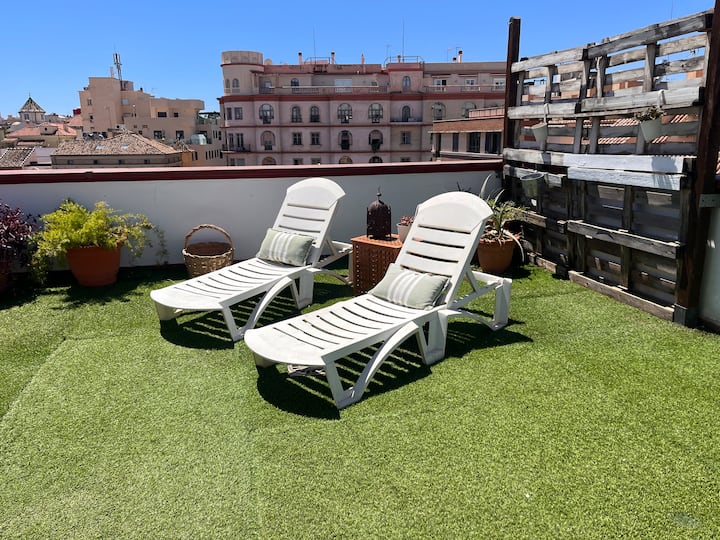 ÁTico Mercado Central Con Gran Terraza Y Barbacoa - Málaga
