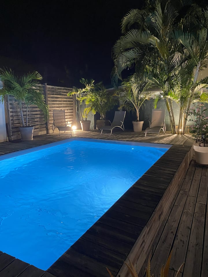 Villa Ti Kaz Cayenne / 8 Pers / Piscine Privée - Guadeloupe