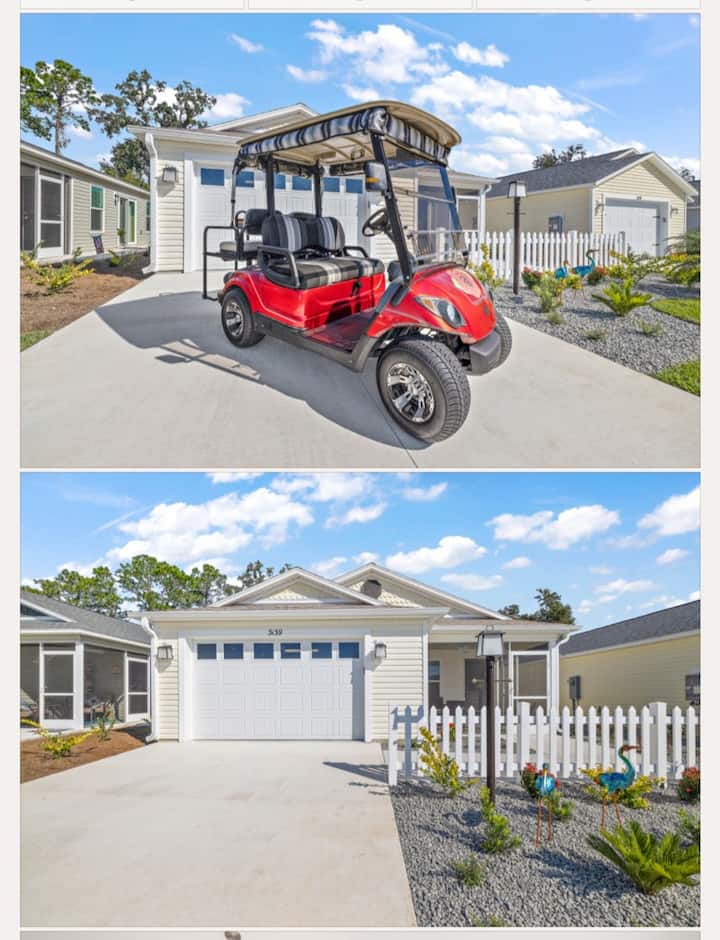 King Bed, Small Dogs Ok, And 4-seater Golf Cart! - Wildwood, FL