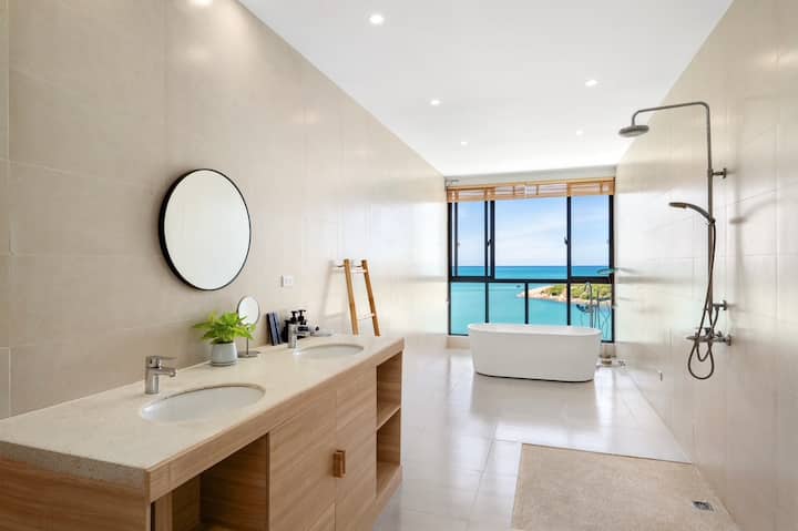 Monkey Queen Villa 海景泳池别墅 儿童游乐室 烧烤花园健身房（6bedroom） - Ko Pha Ngan