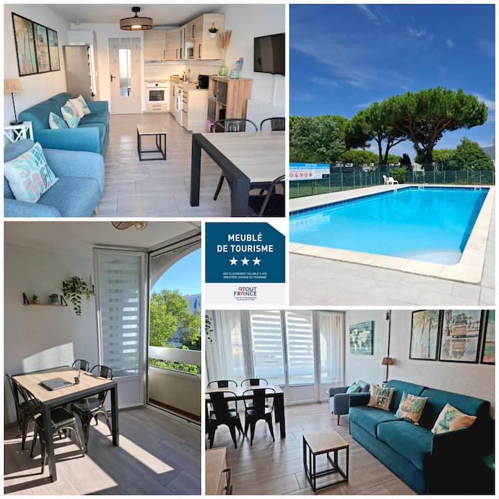 Studio Lumineux - Garage - Piscines - Plage à Pied - Plage de l'Espiguette