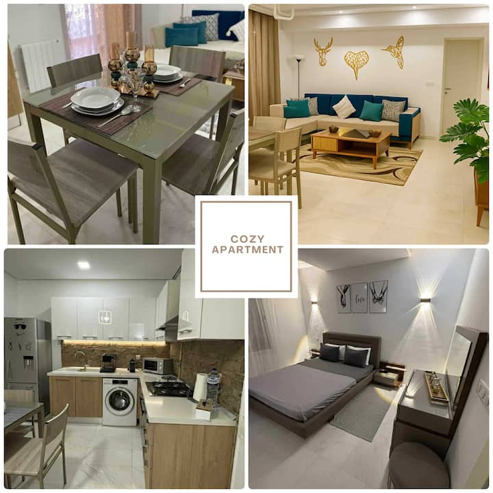 Cozy Appart Tej El Molk• Fibre • Parking • Ennasr - Tunis