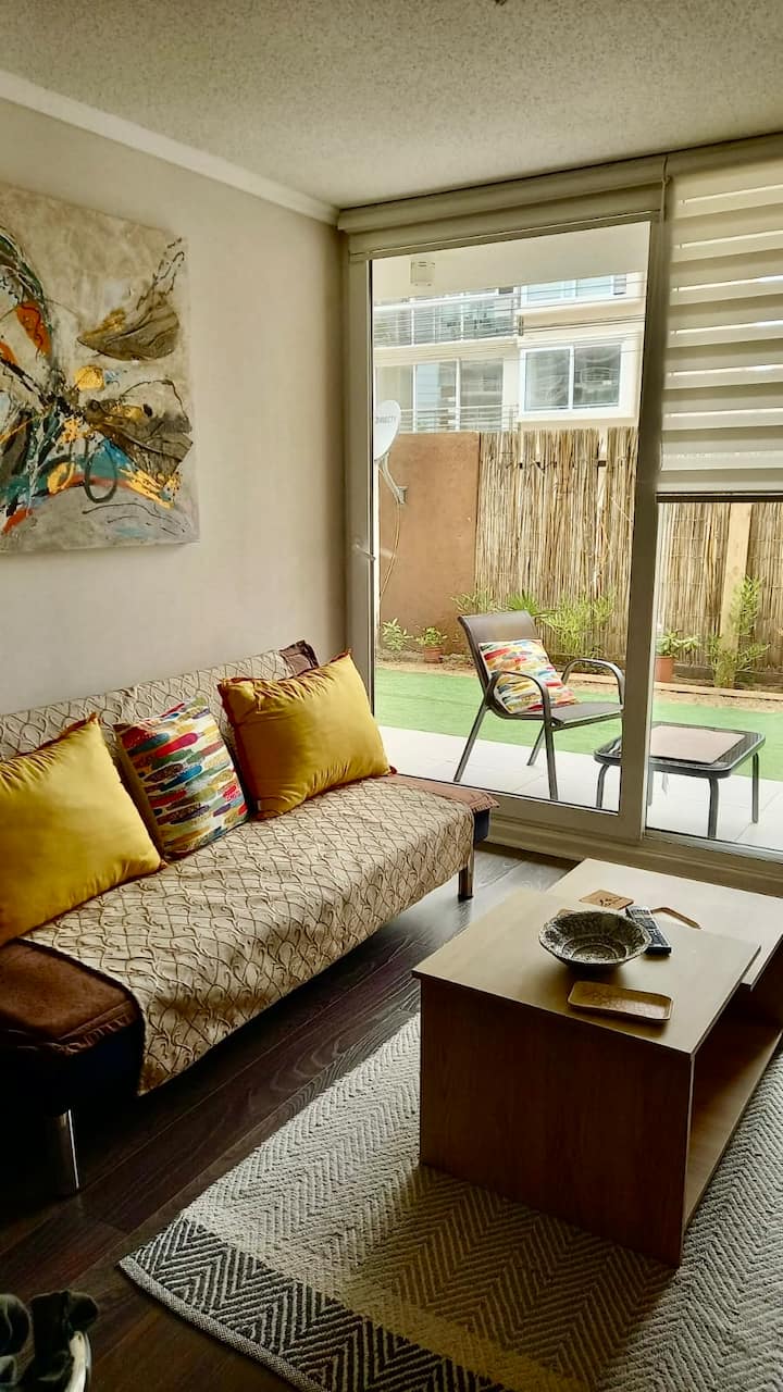 Cómodo Departamento  En Un Primer Piso - Concón