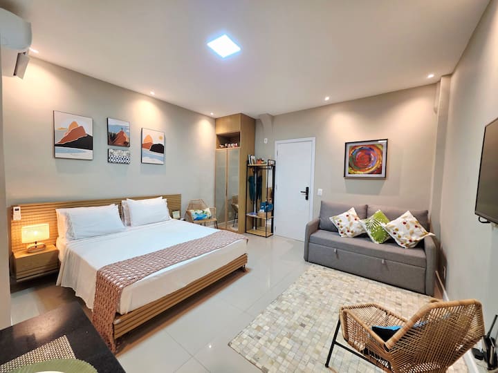 Apartamento Aconchegante No Leme 200 M. Da Praia - Rio de Janeiro