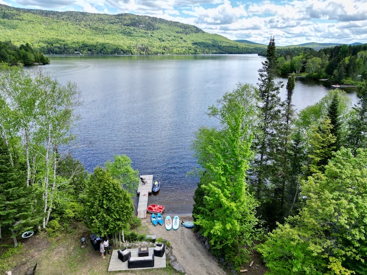 Lake Archambault Waterfront Spa Billiard Ski Games - Saint-Donat