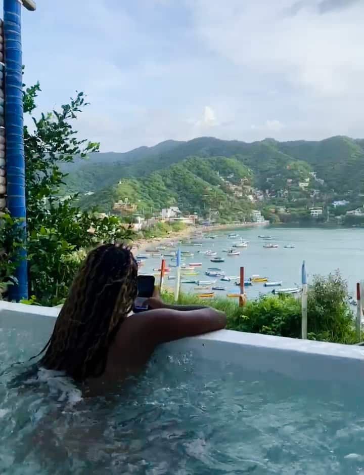 Glamping Montagne Hébergement Avec Vue Sur La Mer - Taganga