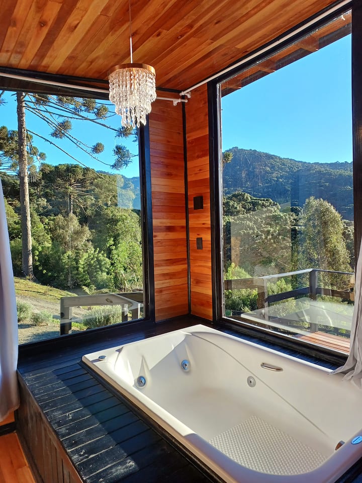 Pousada Recanto Do Ipê. Cabana 02, Hidromassagem - Urubici