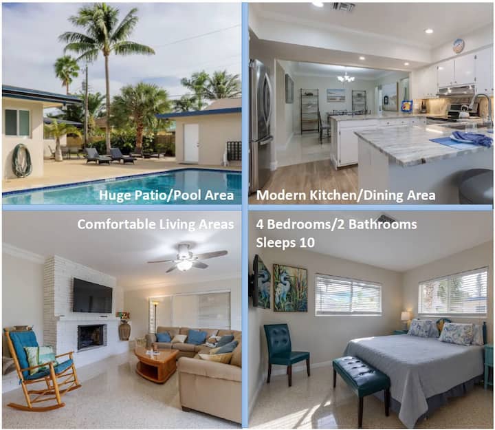 Beach Area 4br/2ba Heated Pool Bbq Laundry Updated - Boca Raton, FL