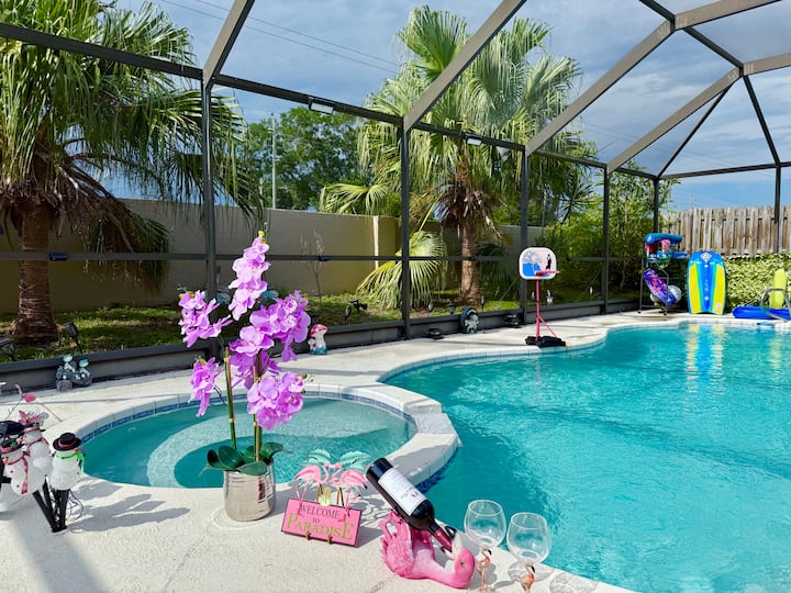 Heated Pool Melbourne Vacation Home 6 Mil To Beach - Palm Bay