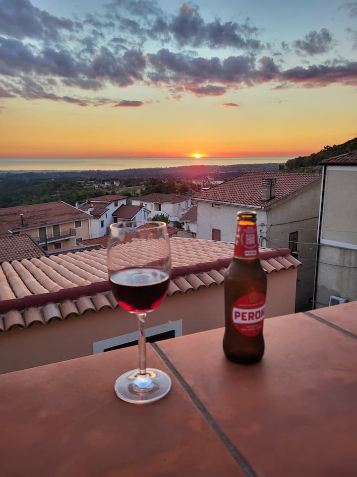 Home With Beautiful Terrace View - Praia A Mare