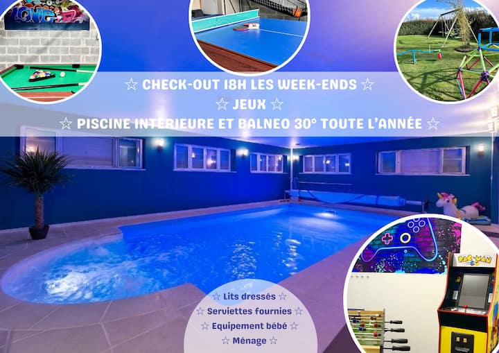 Piscine Intérieure 30°, Balnéo Et Jeux - Honfleur - France