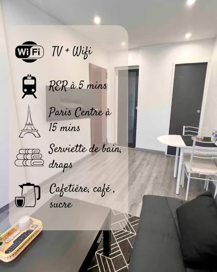 Beau T2 à 5min Rer B«laplace» & 15min Centre Paris - Gentilly