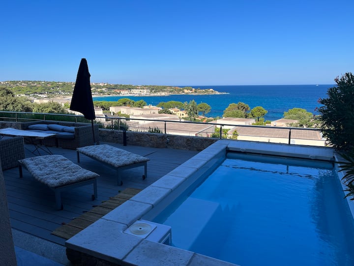 Villa Appart Vue Mer Panoramique Piscine Plage - Lumio