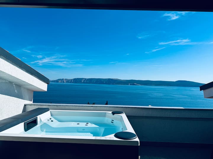 Sea View Grand Spa Penthouse Novi Vinodolski - Croatie