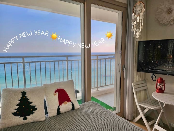 양양E7. 12정면오션뷰/고층 침대일출/풀옵션/셀프체크인/넷플계정제공Ott/조용한힐링숙소 - Corée du Sud