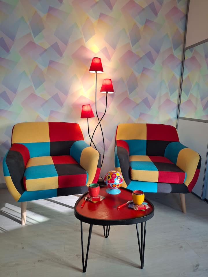 *L'arc-en-ciel *Studio Unique Proche Mer/commerces - Le Tréport plage