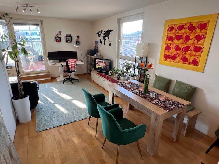 2-room Apt/ Sun-terrace+jacuzzi/ Near Metro/ Quiet - Vienna
