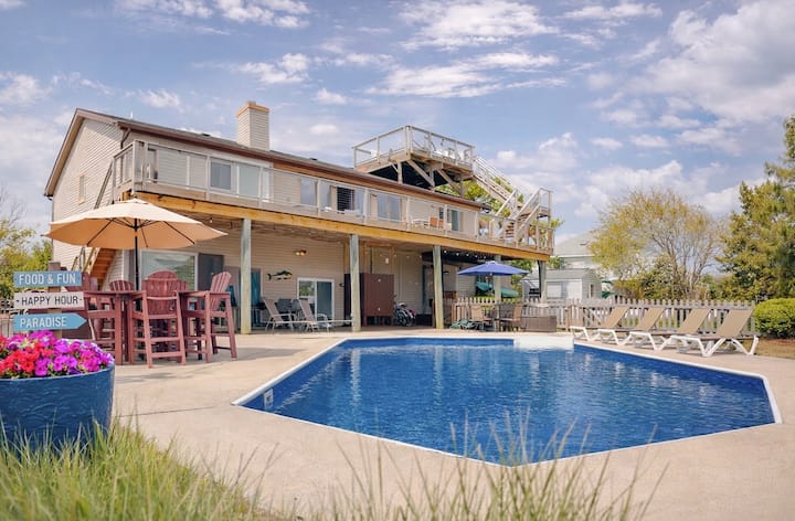 Pool Hot Tub • Arcade • Walk To Beach • Sleeps 20 - Sandbridge Beach, VA