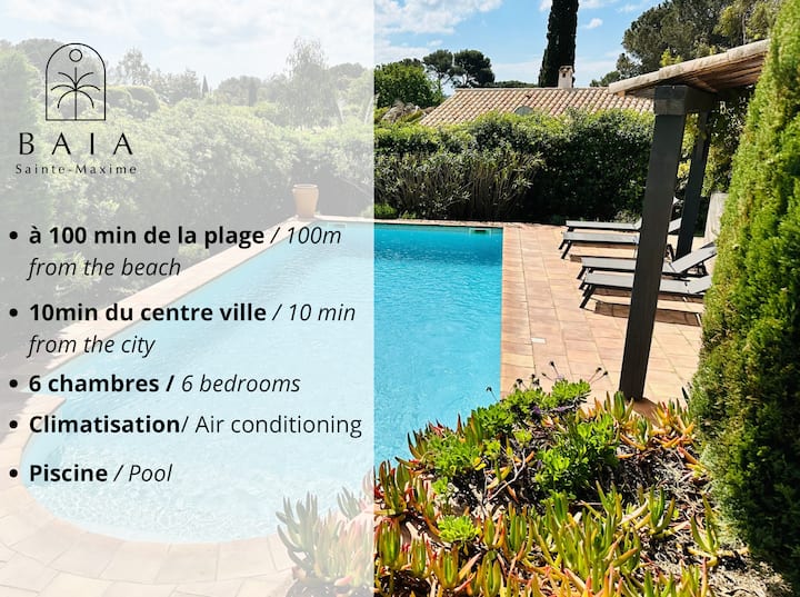 Superbe Villa Vue Mer Avec Piscine/plage à 100m - Grimaud