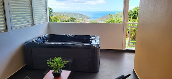 Villa 2 Chambres, Vue Mer, Spa, 2min De Grand Anse - Deshaies