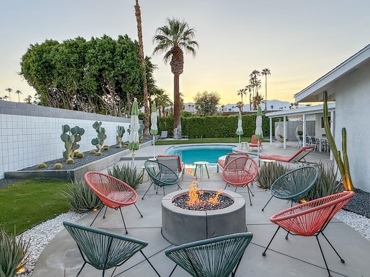 Near El Paseo | Pool Spa | Fire Pit | Games | View - Palm Desert, CA