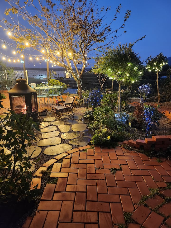 #선흘정원펜션#독채 가족펜션#함덕해수욕장차로7분#셀프바베큐,불멍 무료이용#제주도 동쪽 귤밭 - Jeju-si