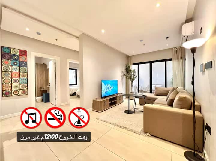 شقة B6 فندقية فاخرة بفناء خارجي دخول ذاتي - Riyadh