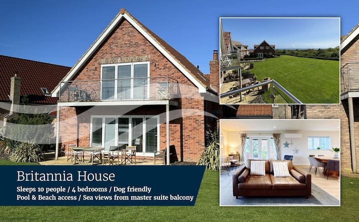Britannia House - Seaview - Pool And Beach Access - Filey