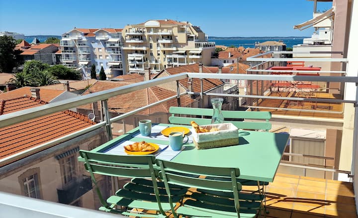 Terrasse Vue Mer • Hyper-centre, Clim, Parking - Arcachón