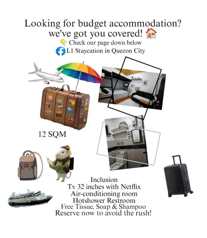 L1 Staycation In Qc 1br Or 2br Accomodation - Quezon City