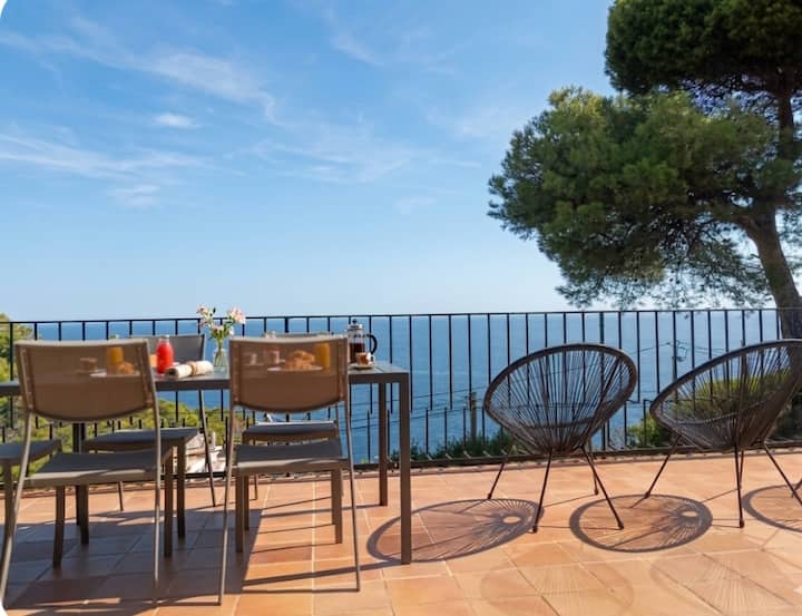 La Terrasse 8-vue Mer Panoramique & Piscine, Bbq - Tamariu