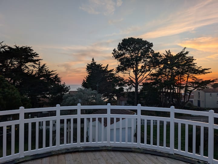 Villa Familiale Vue Mer Plage Et Centre à Pied, - Préfailles