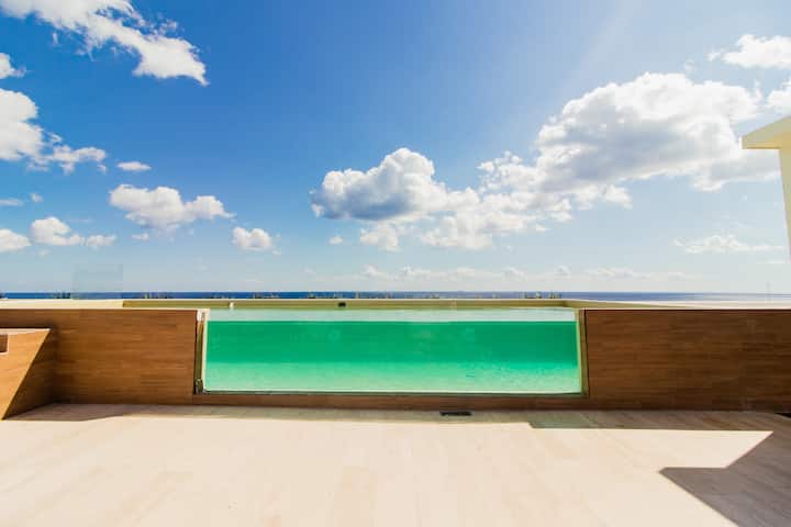 Condo/rooftop, Jacuzzi & Gym - Playa del Carmen