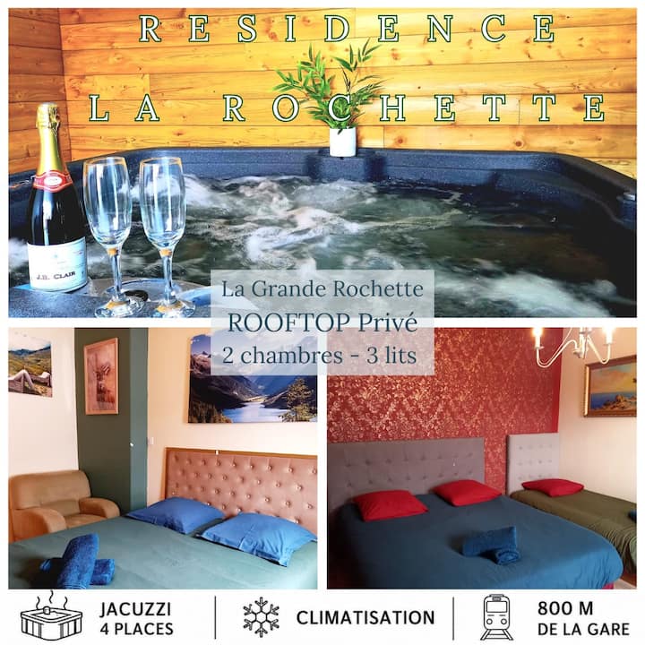 La Grande Rochette 2 Chambres Jacuzzi Clim Rooftop - Roanne