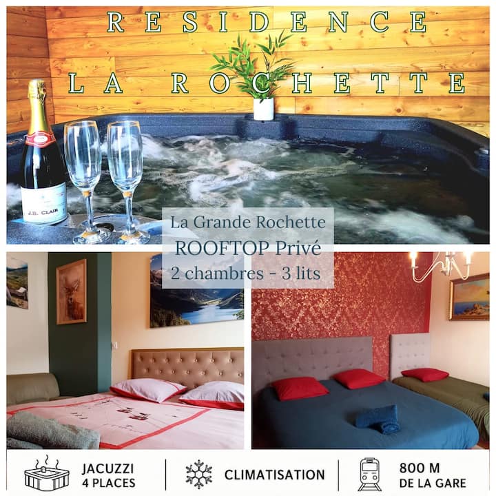 La Grande Rochette 2 Chambres Jacuzzi Clim Rooftop - Roanne