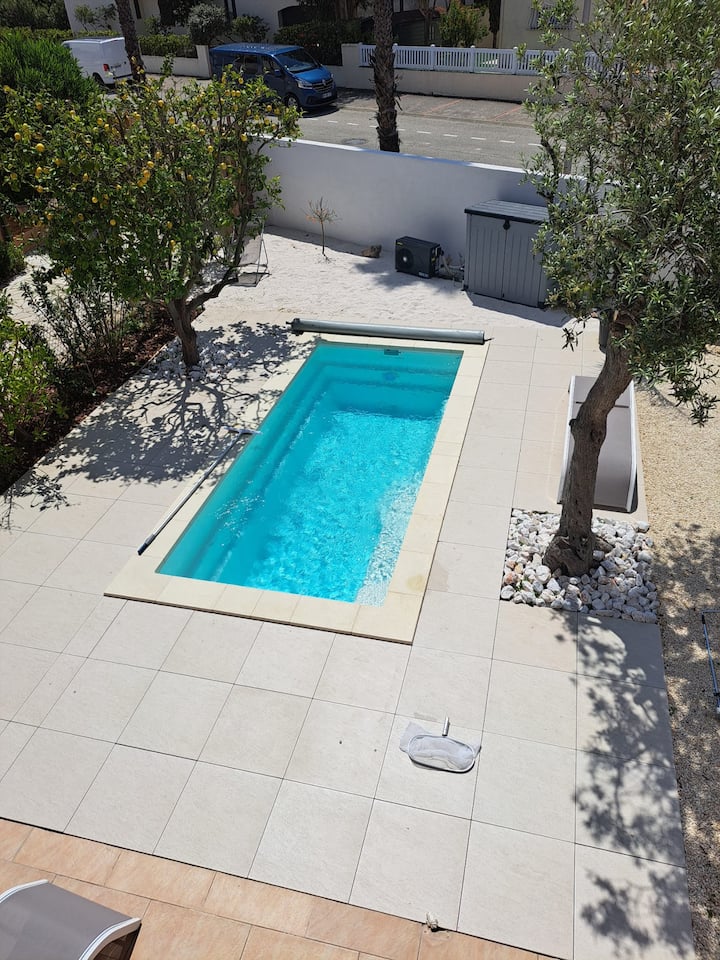 Grand Studio Plein Pieds Avec Accès Jardin - Saint-Cyprien Plage