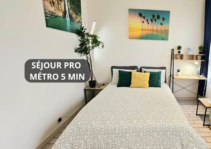 Studio Pro • Métro 5 Min • Idéal Séjour Pro - Montreuil