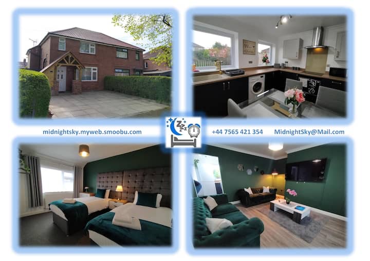 Polaris House - Sleeps 6, Driveway, Garden - Crewe
