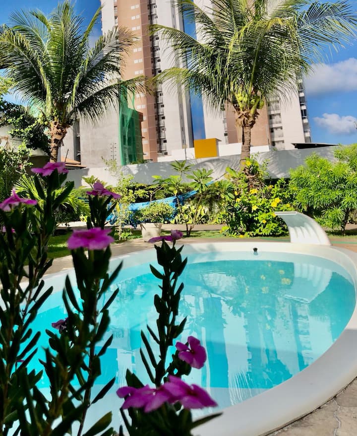 Casa Na Praia Com Jardim E Piscina - Santa Rita