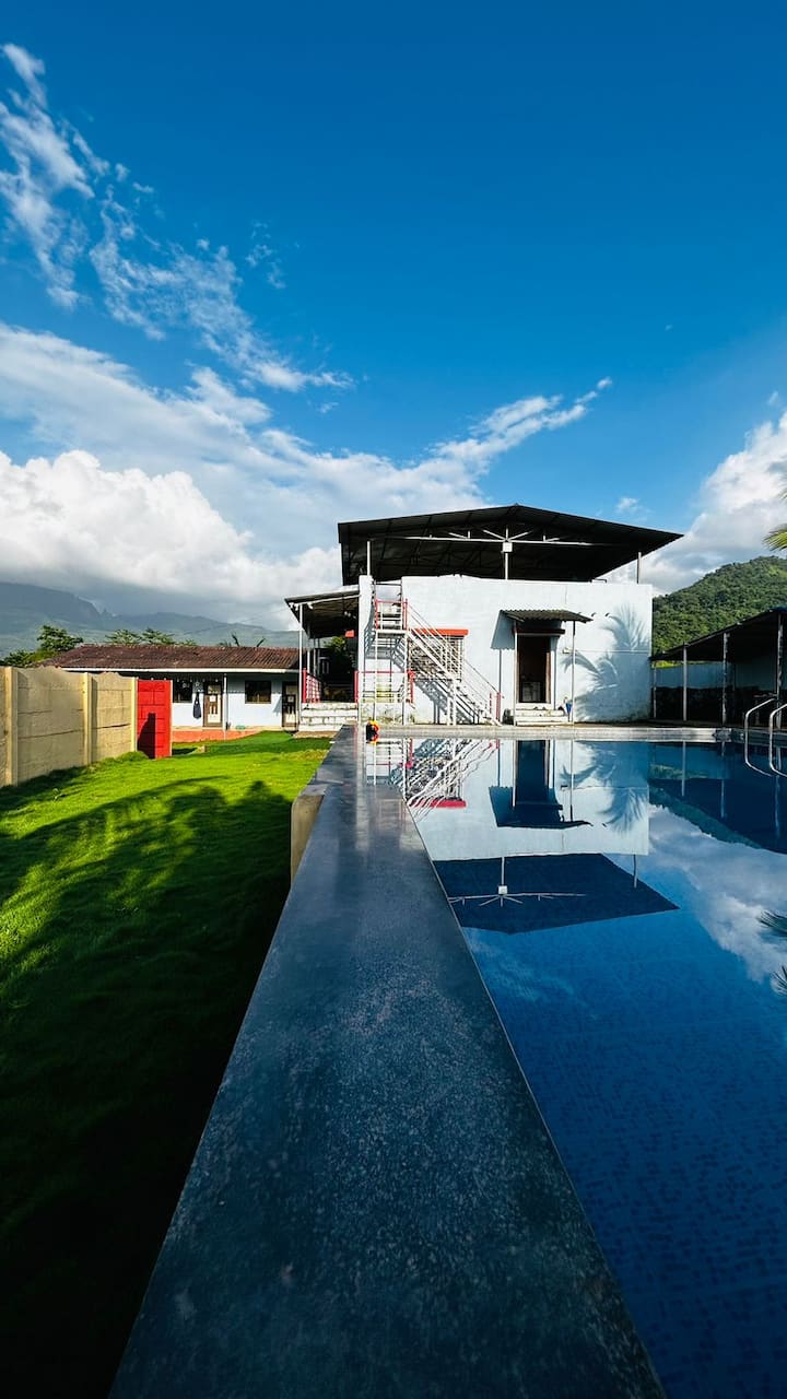 Karjat Farmhouse With Private Pool, Mountain View - Karjat