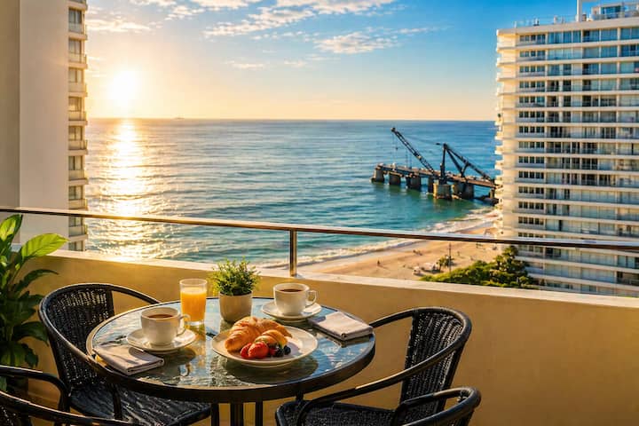 Primera Línea San Martín•vista Al Mar•2d2b•parking - Viña del Mar