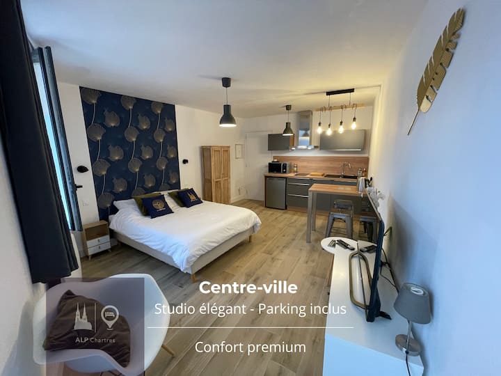 Studio Central, Parking, Lit Queen By Alp Chartres - Chartres