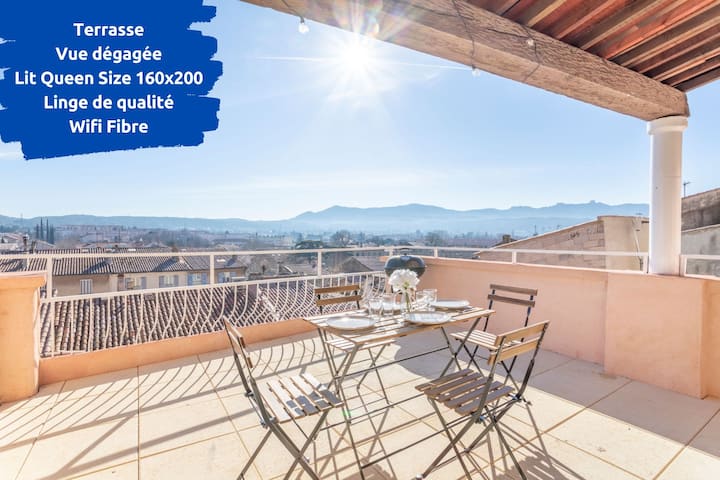 Mont Ventoux *Terrasse * Belle Vue* Lit Queen Size - Gardanne