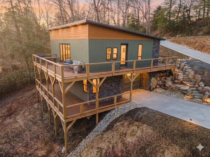 Wet & Dry Sauna  W/ Fireplace Close To Waterfalls - Brevard, NC