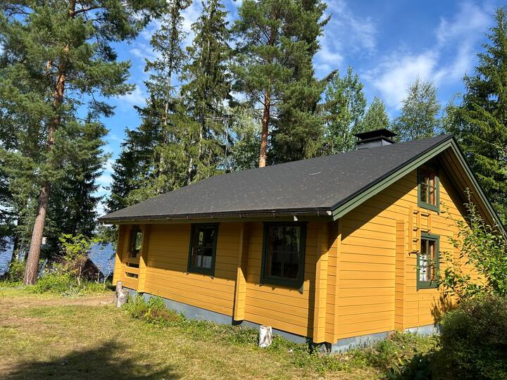 Lakeside Log Cabin With Grill Hut & Rustic Studio - Luhanka