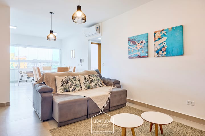 Novo 300m Da Orla/ Varanda/ Wi-fi / Ar - Ubatuba