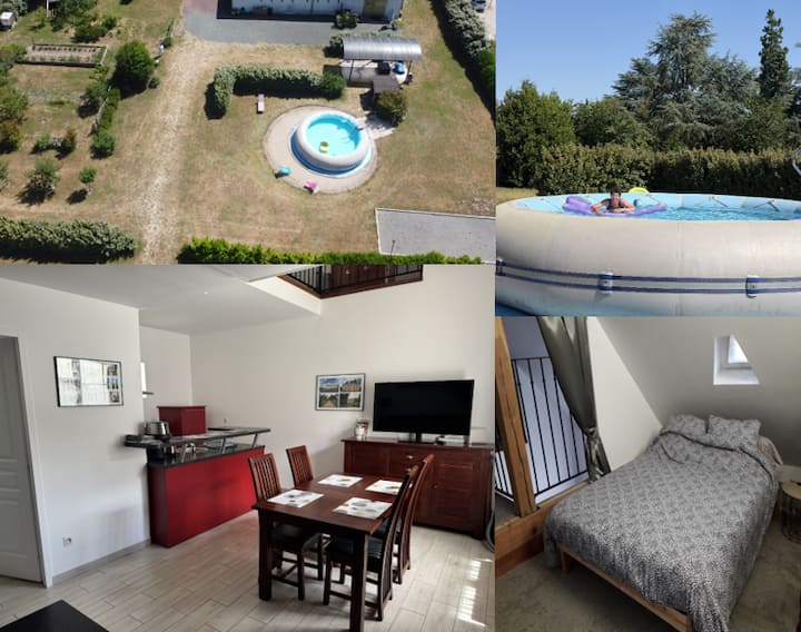 Gîte Loft Chenonceaux /Beauval Jardin Piscine - Montrichard