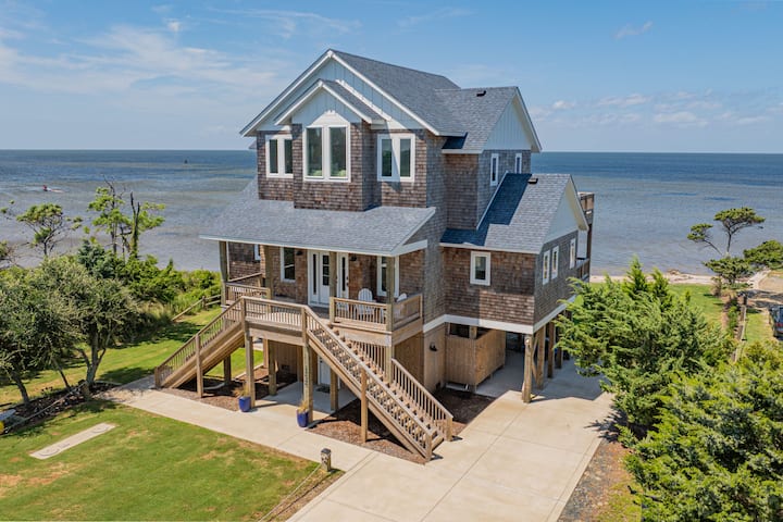 New Soundfront Home 360 Water Views  Private Beach - Rodanthe, NC