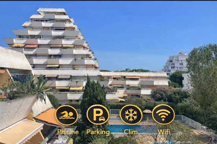 Cœur De Ville, Magnifique Studio Avec Piscine. - La Grande-Motte