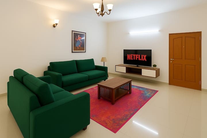 The Halcyon 3bhk | Family & Biz Stay Near Mg Road - Bangalore